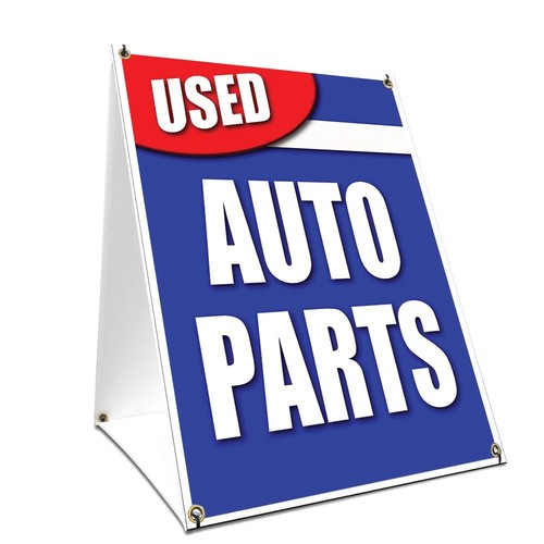 A-Frame Sidewalk Used Auto Parts Sign with Graphics On Each Side | 18 ...