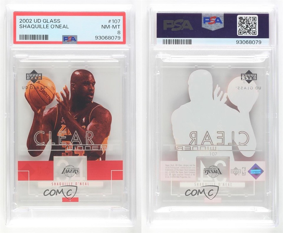 2002-03 UD Glass Clear Winners Shaquille O'Neal #107 PSA 8 HOF 1u6 | eBay