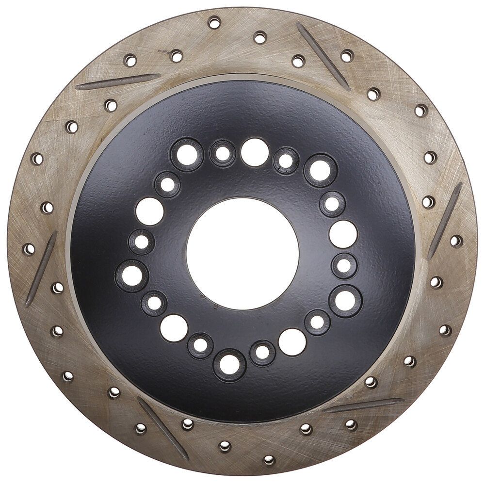 Disc Brake Rotor-Sport Cross-Drilled and Slotted Stoptech fits 92-98 ...