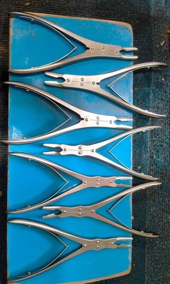 SET OF 7 PCS RUSKIN RONGEUR FORCEP & ZAUFAL JANSEN 19CM SURGICAL ...