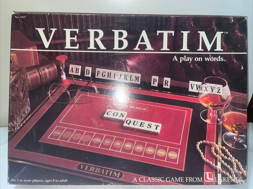 Vintage Verbatim A Play On Words Spelling Board Game 1985- EXCELLENT ...