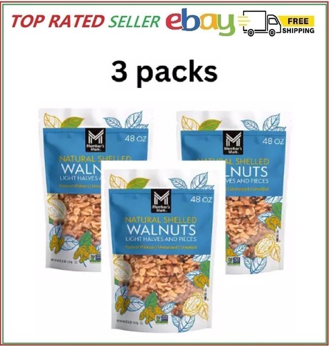 3 Packs Member's Mark Natural Shelled Walnuts 3 lbs. | eBay