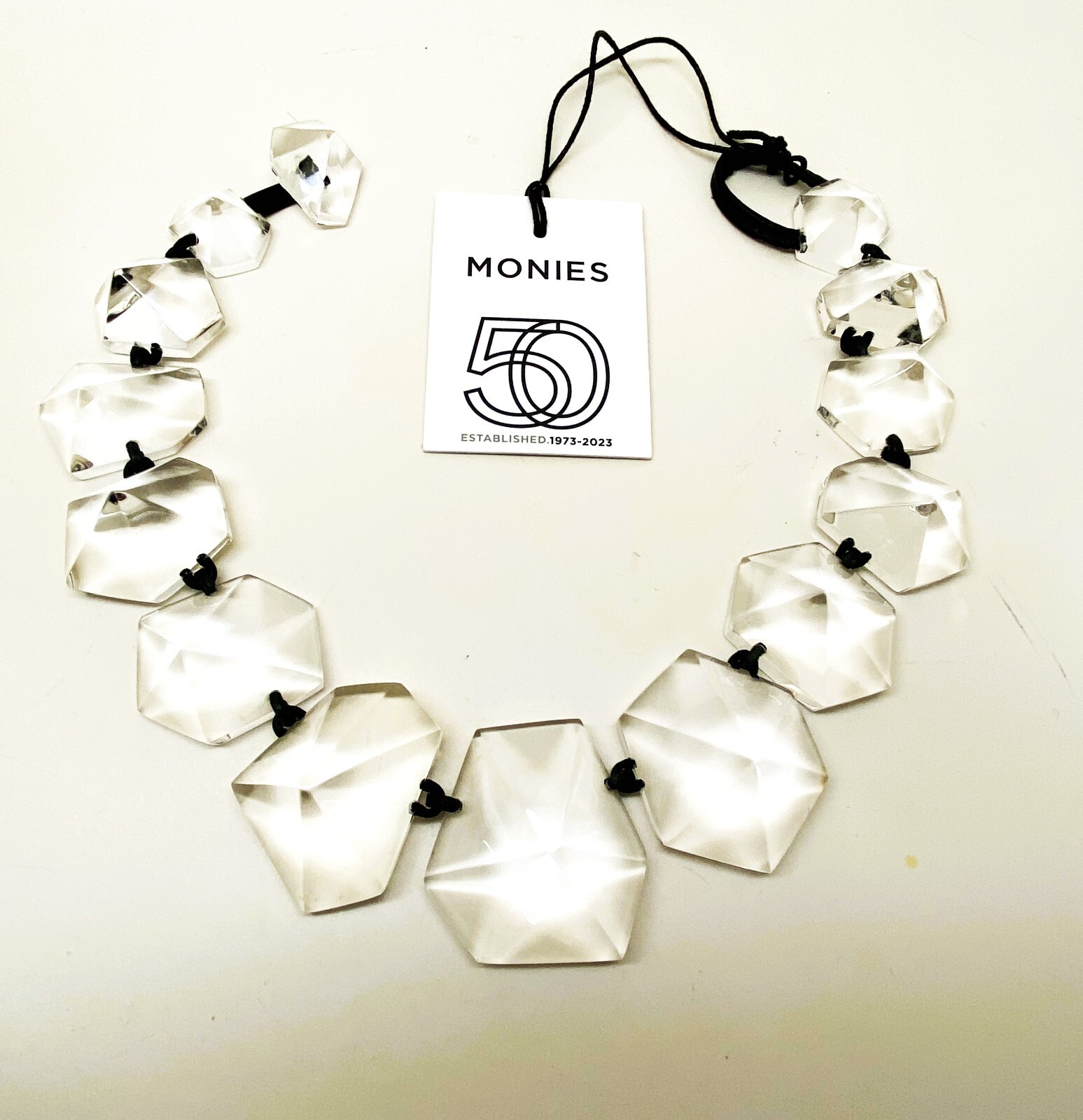 Gerda Lynggaard - Monies Crystal Cut Clear Lucite Necklace | eBay