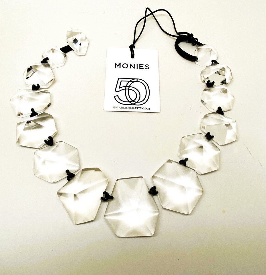 Gerda Lynggaard - Monies Crystal Cut Clear Lucite Necklace | eBay