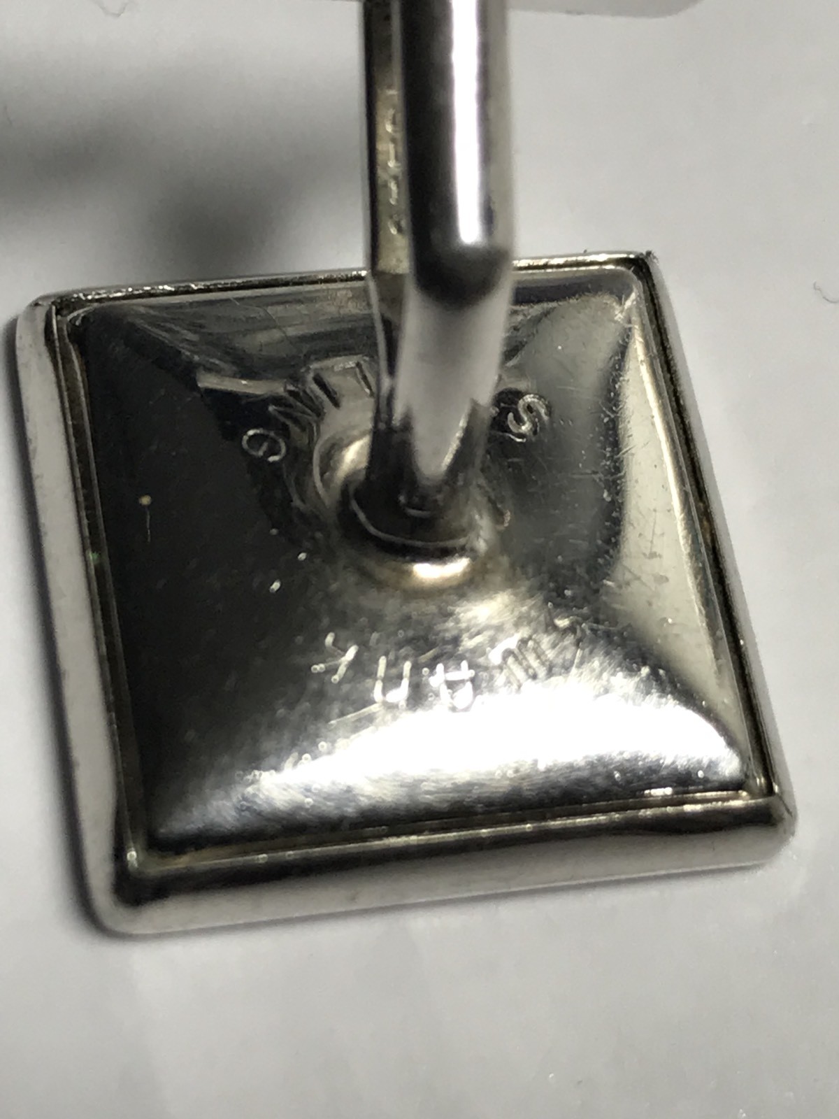 Silver Cufflinks. Sterling. SWANK. Diamond Cut. - Gem