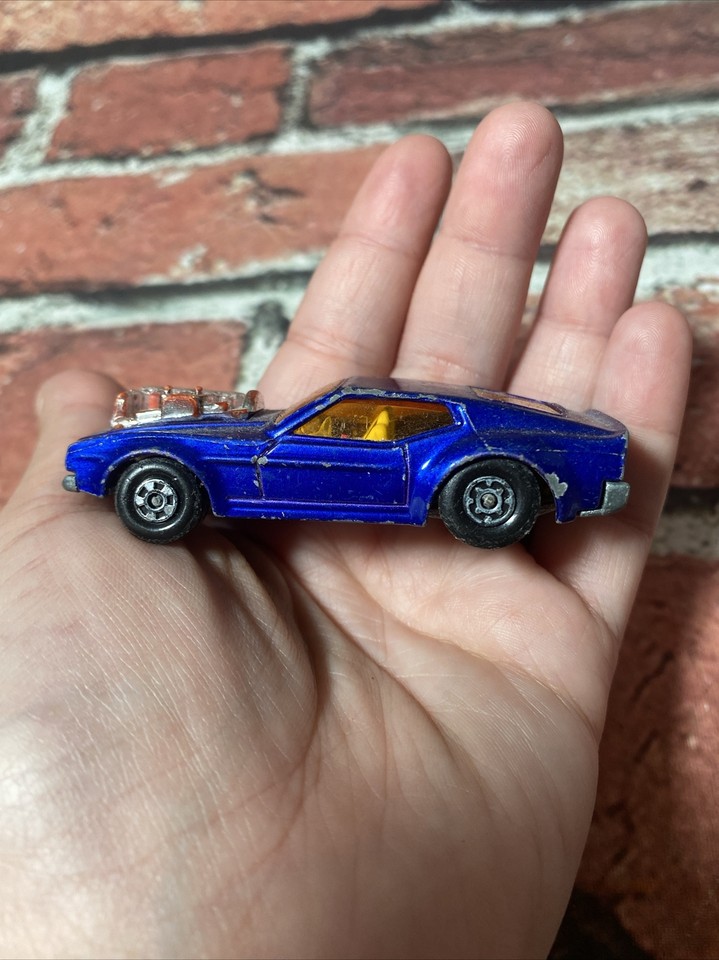 MATCHBOX SUPERFAST #10 ROLAMATICS BLUE MUSTANG PISTON POPPER | eBay