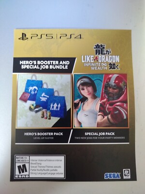 Like A Dragon Infinite Wealth Hero's Booster Job Pack DLC Playstation 5 ...