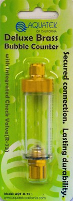 Deluxe AQUATEK CO2 Brass Bubble Counter with Integrated Check Valve | eBay