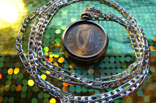 Ireland Irish Rabbit Silver Necklace, 20" Long chain with Easter Bunny ...