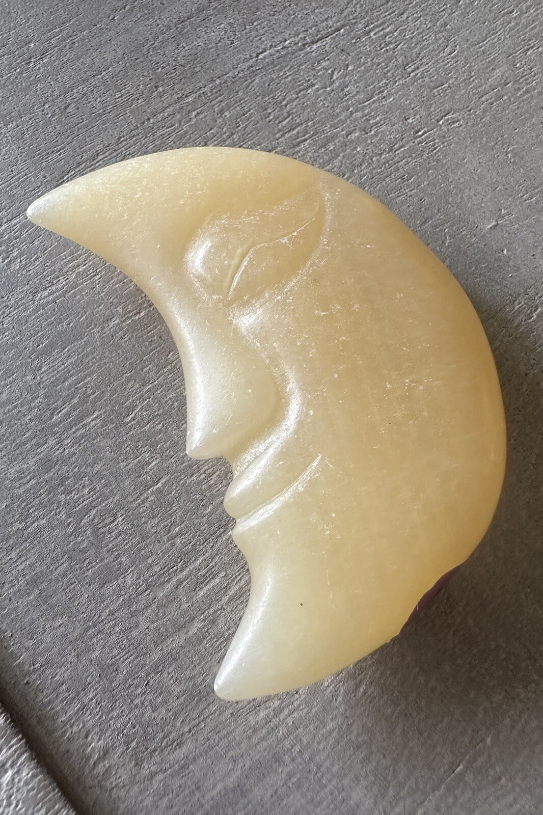 Large Natural Yellow Calcite Carved Moon Face Authentic Cystal Stone | eBay