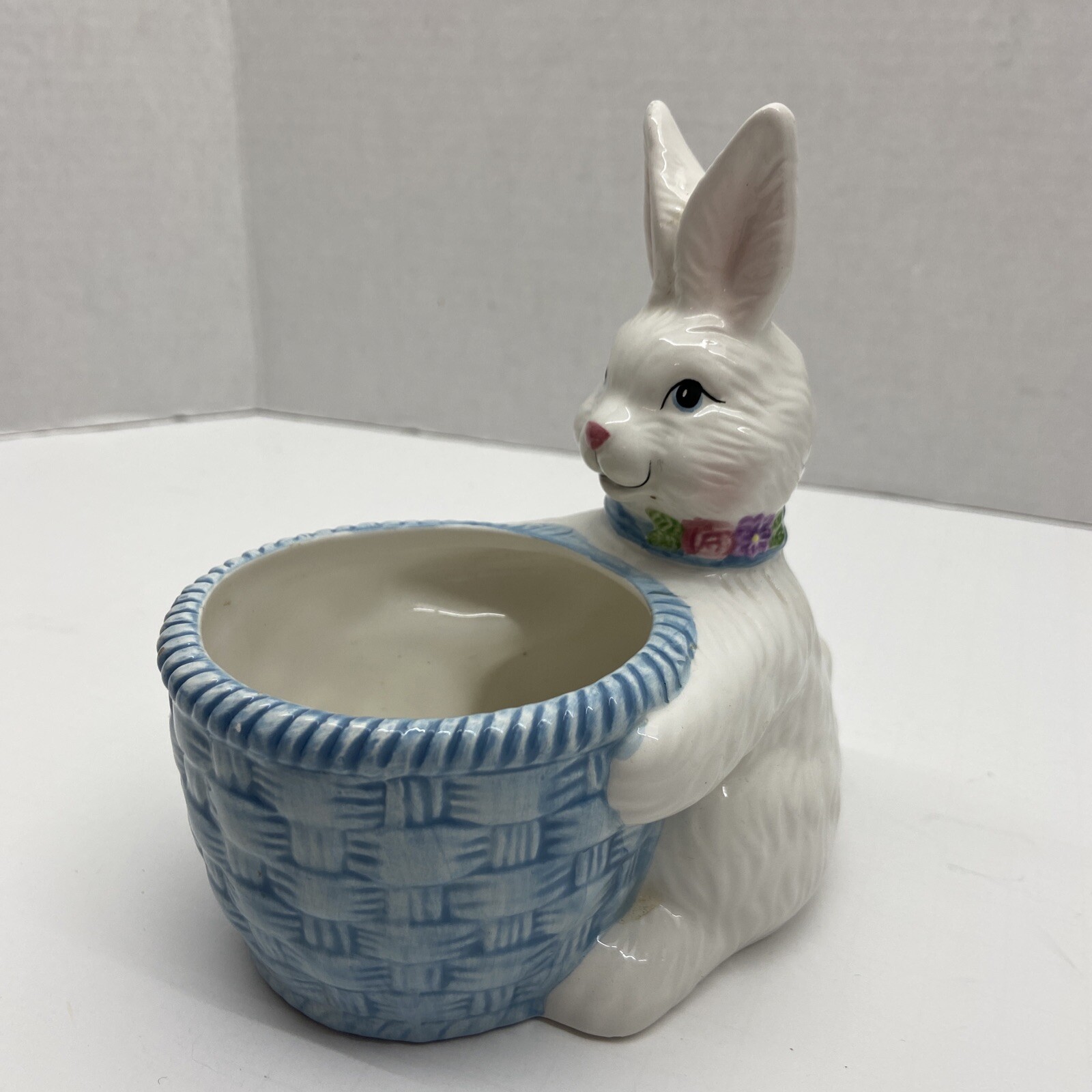 Vintage Avon Ceramic Bunny Rabbit Basket Candy Dish 5 1/2" Rabbit | eBay