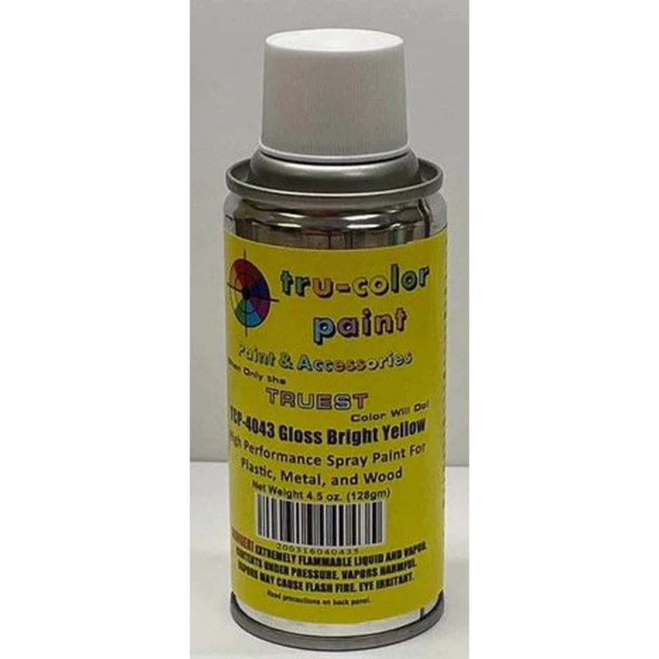 Tru-Color 4043 Gloss Medium Yellow High Performance Spray Paint 4.5oz ...