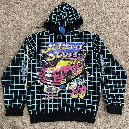 Adidas x Jeremy Scott Rally Hoody HG6511 Race Sweatshirt Pullover ...