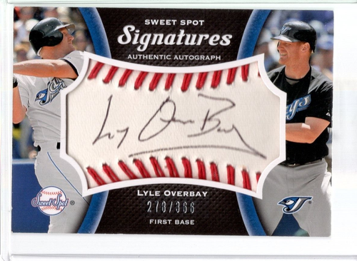 2008 Sweet Spot - Signatures Tier 1 Lyle Overbay #S-LO Ball Red ...