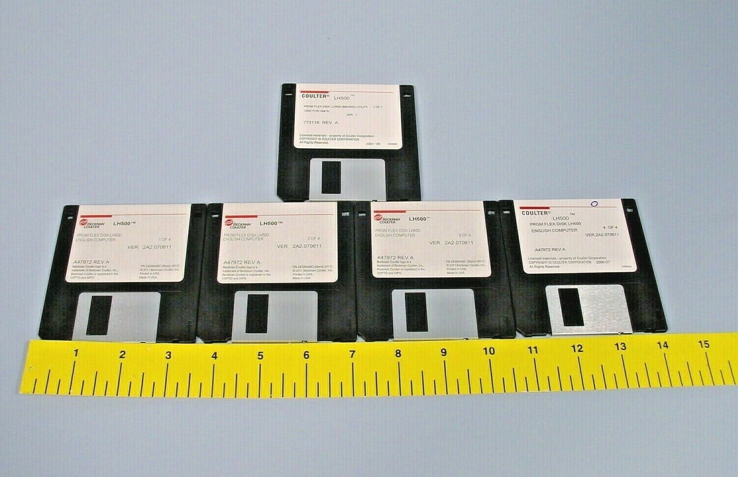 Lot of 5 Beckman Coulter LH500 Program Flex Disc Complete Set (QTY 5 ...