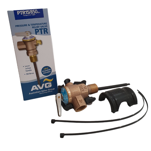AVG 850kPa PTR15/850 15mm ½" PTR Pressure Temperature Relief Valve HT55 ...