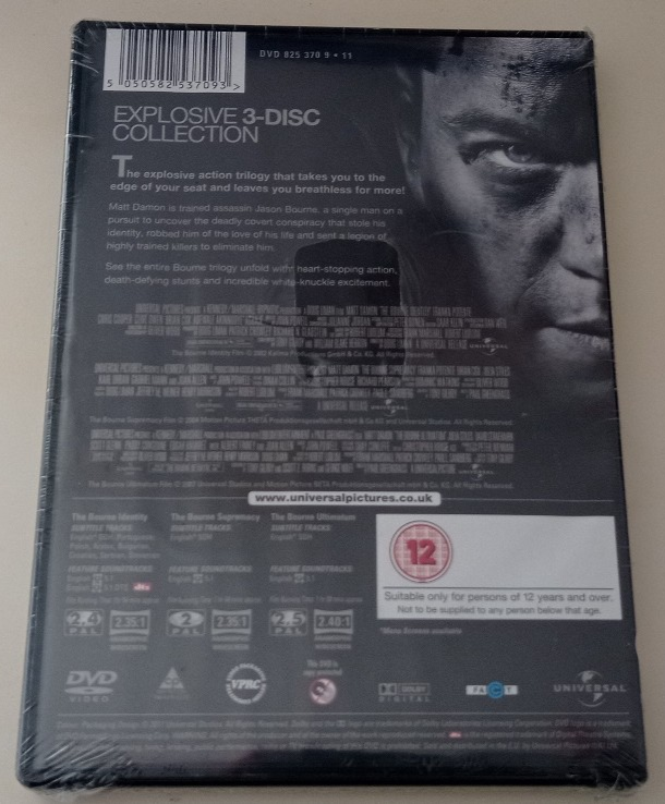The Ultimate Bourne Collection 3 x DVD collection (2011) Matt Damon ...