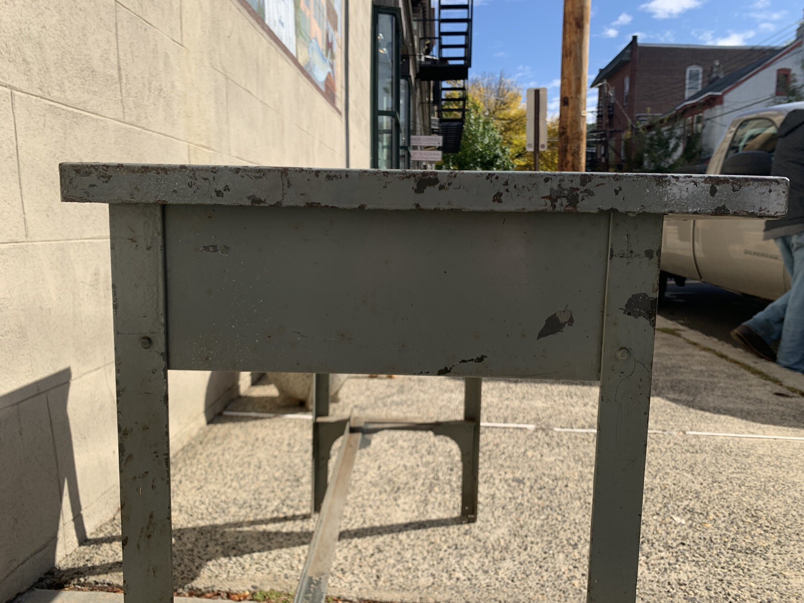 Vintage Metal Shop Desk / Work Table Industrial Neumade Corp. | eBay