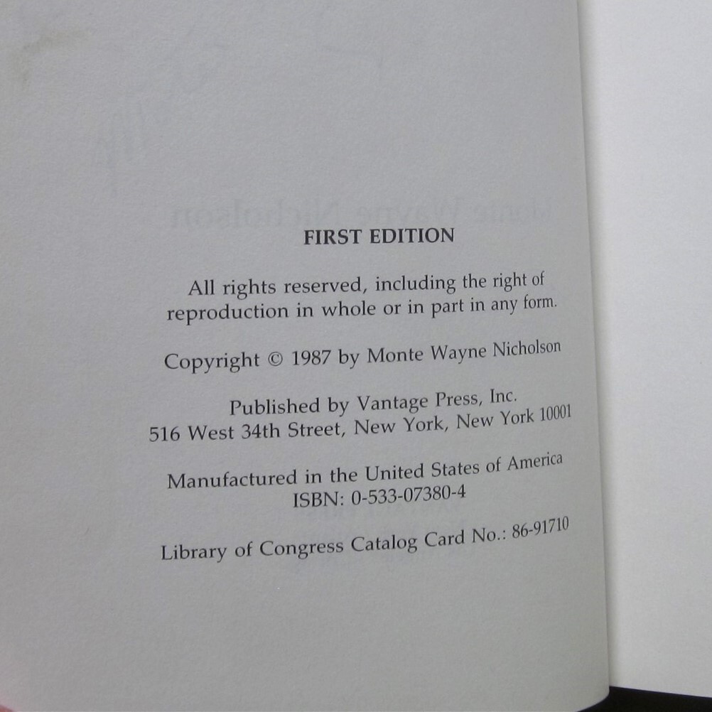 MONTE WAYNE NICHOLSON autograph Presley Arrangement signed book Elvis ...