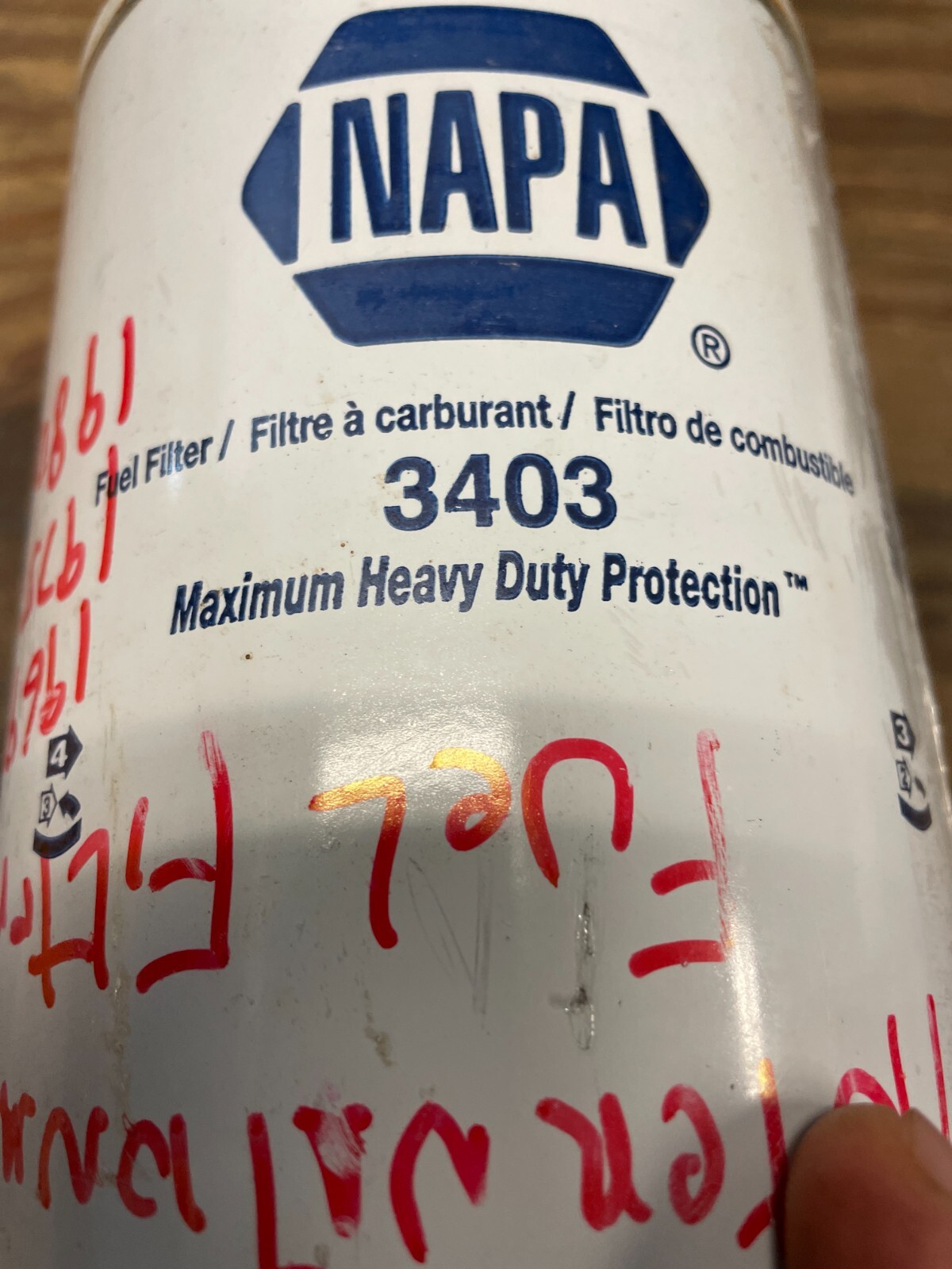 NAPA 3403 - Fuel filter cross reference