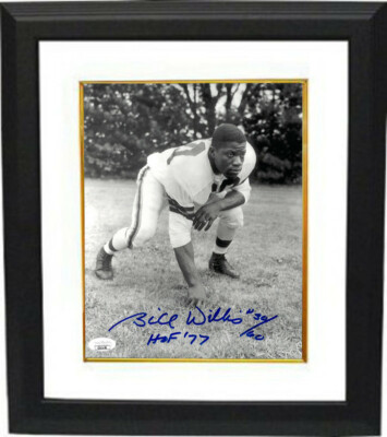 Bill Willis signed Cleveland Browns B&W 8X10 Photo Framed #30/60 HOF 77 ...