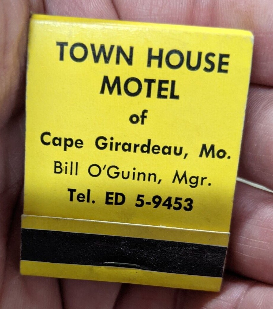 Vintage Best Western Town House Motel Matchbook Cape Girardeau MO Bill ...