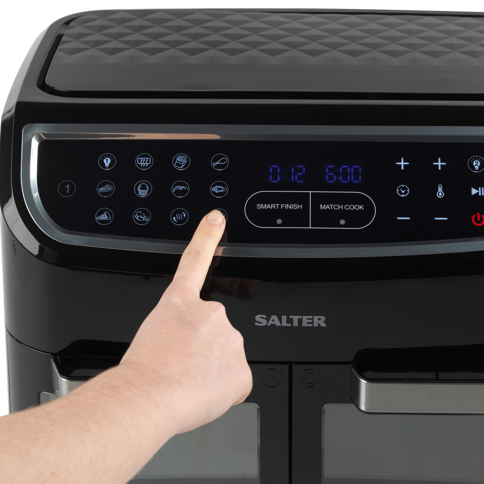 Salter Air Fryer Dual View Oven XL Multi-Cooker 12 L Capacity Easy ...