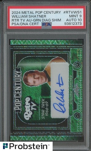 2024 Metal Pop Century Green Shim. William Shatner 1/4 PSA 9 PSA/DNA 10 ...
