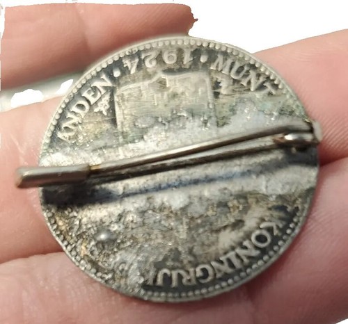 Antique 1924 Coin Brooch Silver Color Portrait Jewelry Mens Or Womens ...