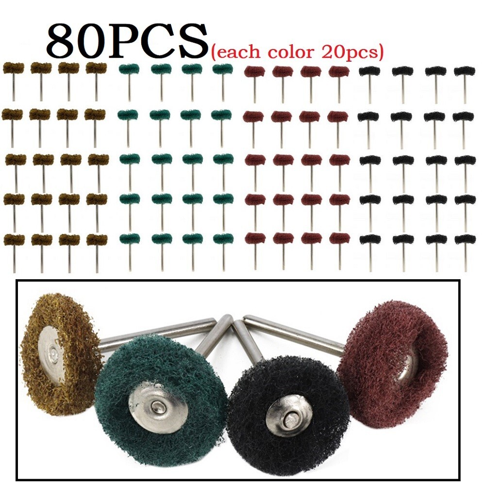 Shank Mounted Polishing Wheel Set of 80 for Wood Building Material and ...