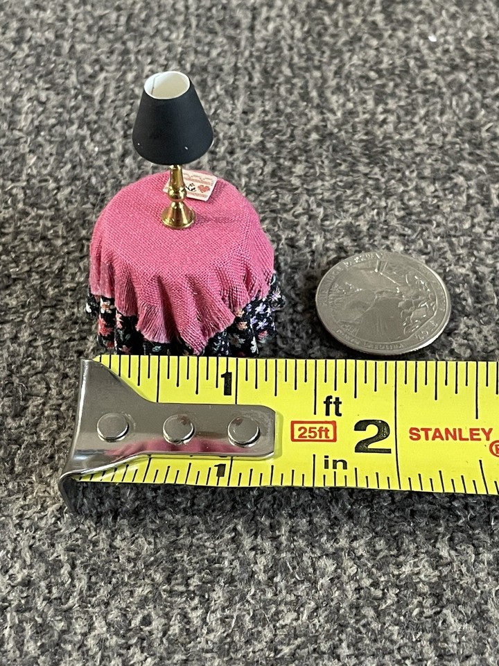 Vintage Floral Chaise Lounge Chair w/Table - d. Anne Ruff - Dollhouse ...