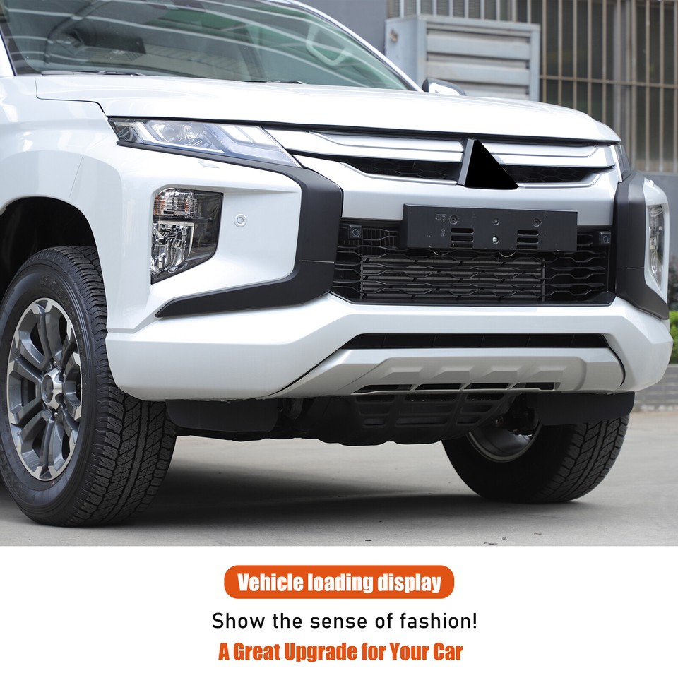 Matte Black ABS Side Front Bumper Cover Trim For Mitsubishi L200 Triton ...