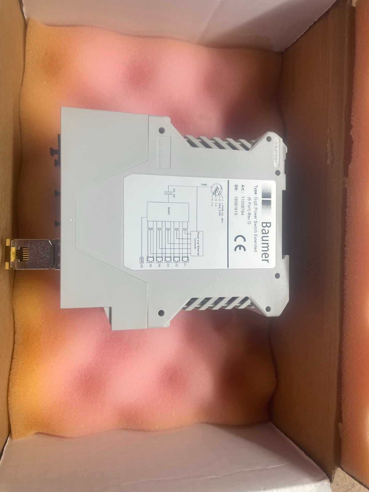 Baumer 11008794 Rev D 6 Port GigE Power Switch Extended-NEW IN BOX | eBay