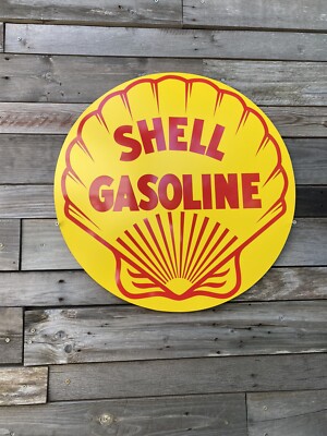 Antique Vintage Old Style Shell 22” Sign | eBay