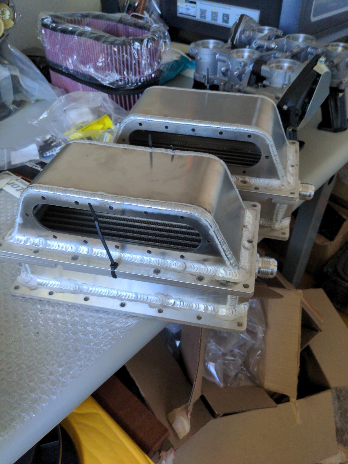 Water air intercooler DBW electronic ITB Air cooled Porsche 911 intake ...