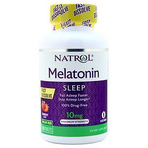 Natrol Melatonin Fast Dissolve (10mg) Strawberry 100 tabs 47469071509 ...