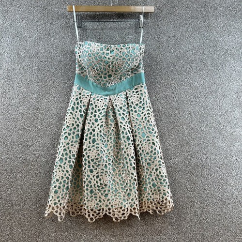 Minuet Modcloth Women's S Strapless Honeycomb Lace Overlay Mini Dress ...