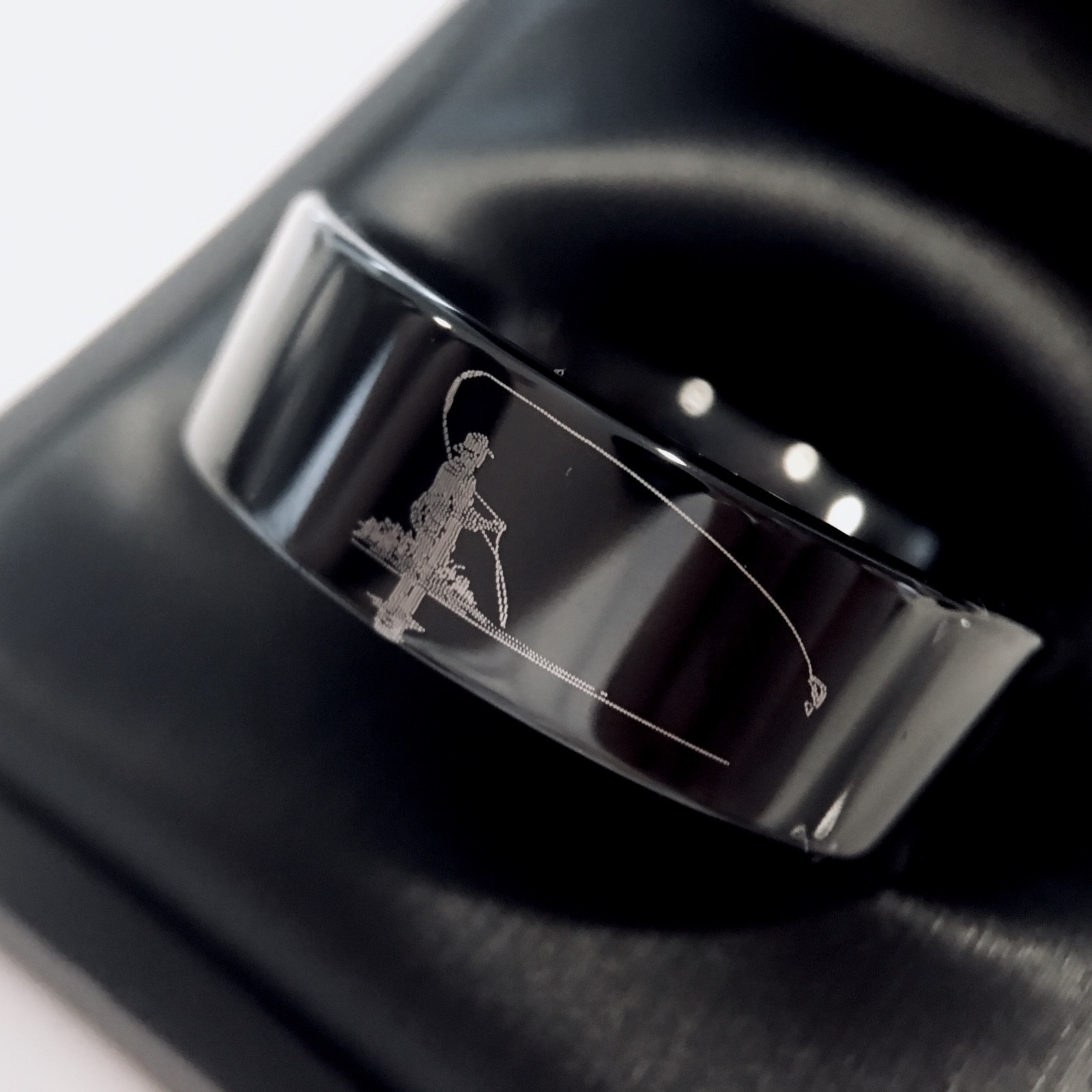 Men Tungsten Ring, Fly Fishing Fishermen Fish Ring, Hunting Wedding ...