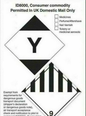 ID8000 Royal Mail Consumer Commodity Labels Hazardous~~10/25/50/100/150 ...