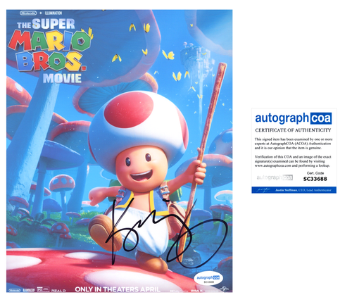 KEEGAN MICHAEL KEY SIGNED 8X10 PHOTO TOAD SUPER MARIO BROS. MOVIE w ...