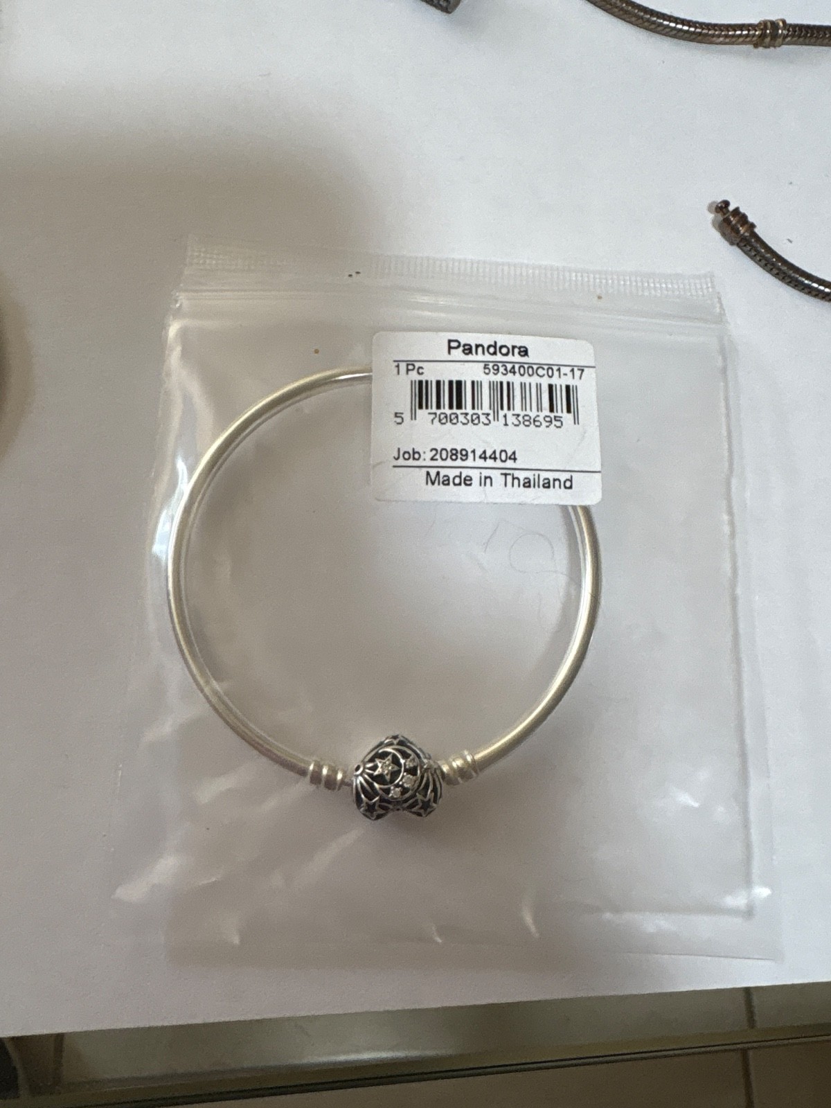 New Pandora Celestial Heart Clasp Bangle Sterling silver-593400C01 | eBay