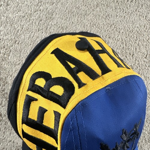 Vtg Bahamas Hat Cap Mens Blue Yellow Black Snapback Swirl Bahama Sport ...