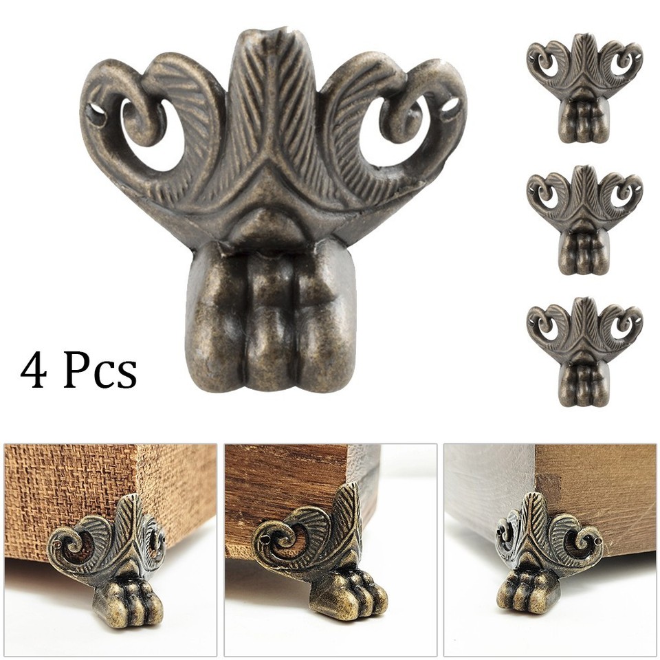 Brand New Wood Case Jewelry Box Box Corner Brackets Decorative Feet Leg ...