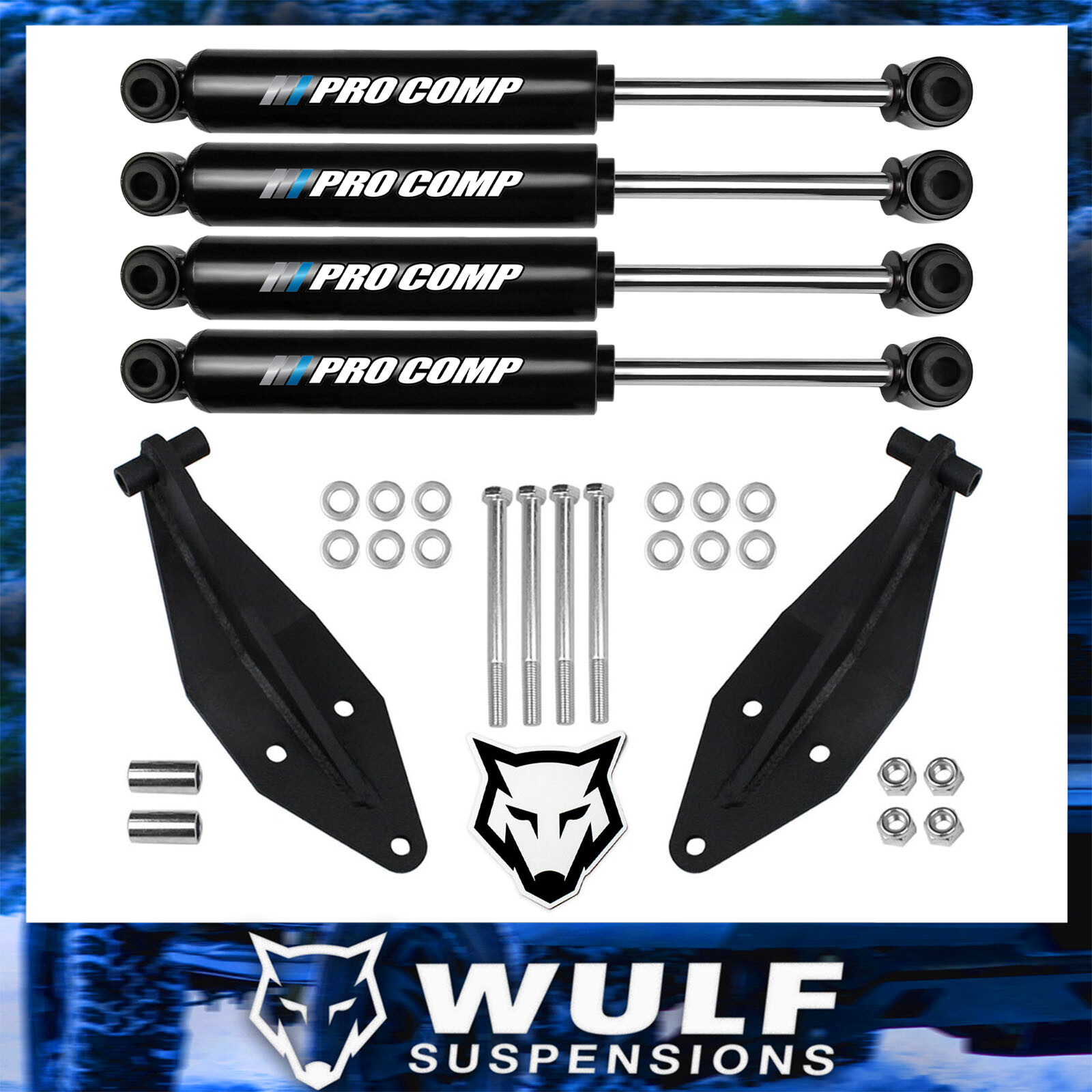 WULF Front Dual Pro Comp Shock Kit For 8" Lifts Fits 00-05 Ford ...
