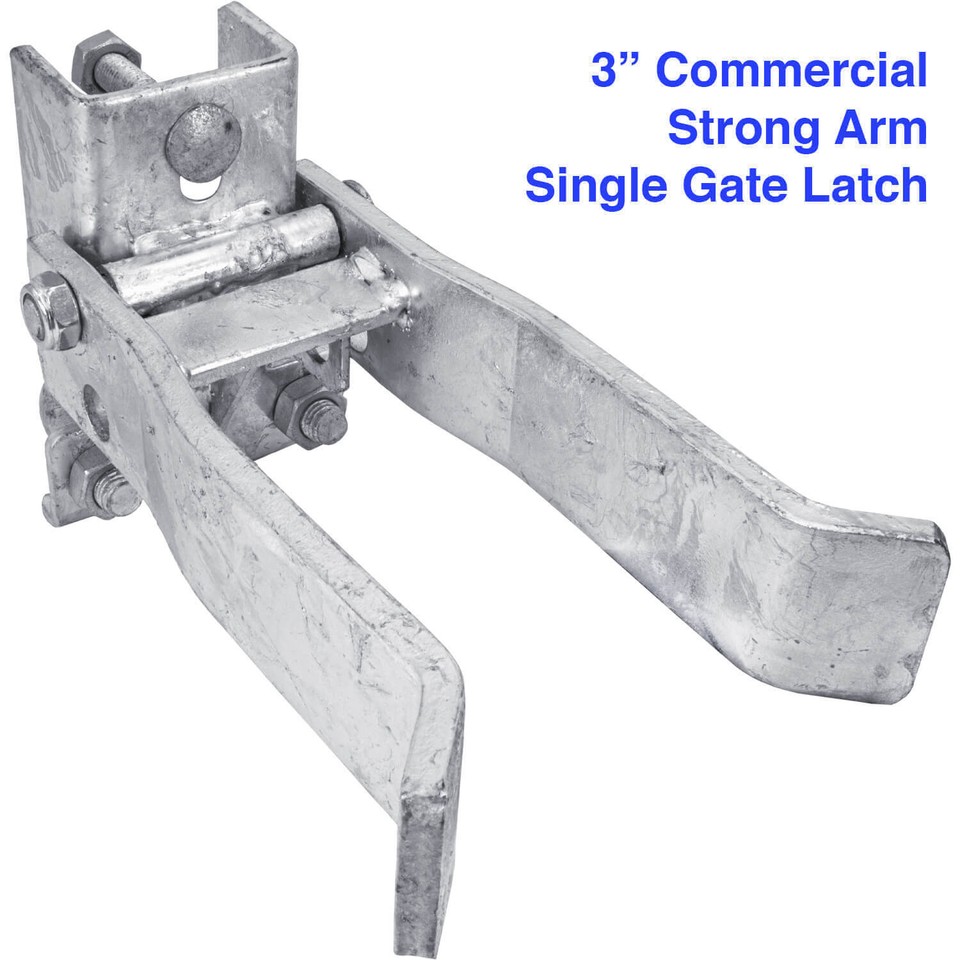 Commercial SINGLE GATE STRONG ARM Latch for Chain Link or Round Pipe ...