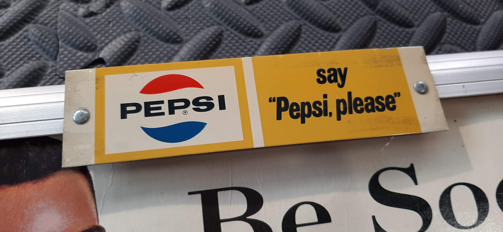 100% ORIGINAL PEPSI COLA METAL FRAME 6 PACK BOTTLE SIGN NO REPOPS EVER ...