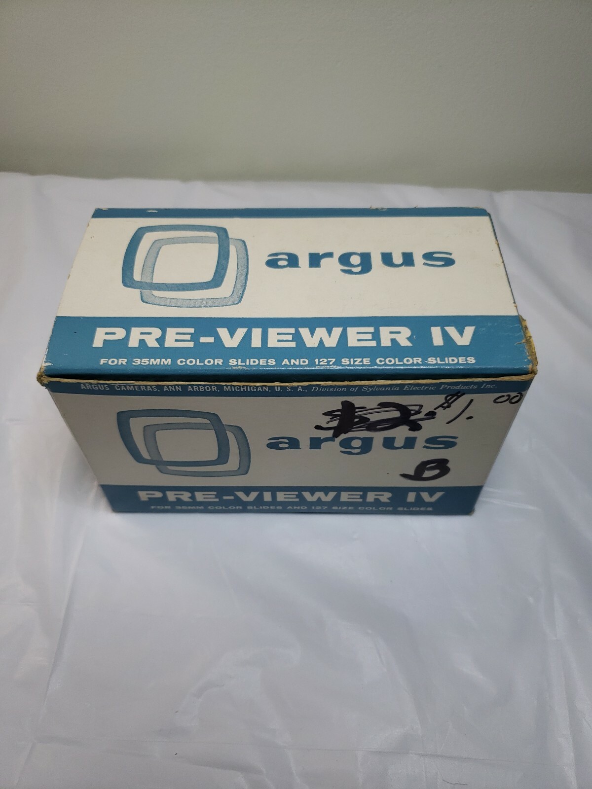 Argus Pre-Viewer Vintage IV 35mm/127 Illuminated Slide Viewer & Orig ...
