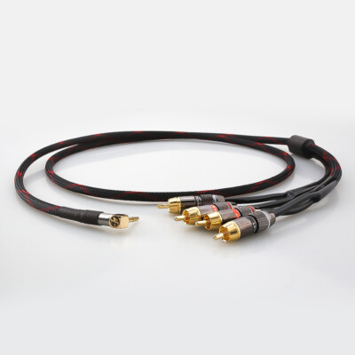 Audio RCA Cable 3.5mm Right Angled to RCA Male Connector HiFi Signal ...