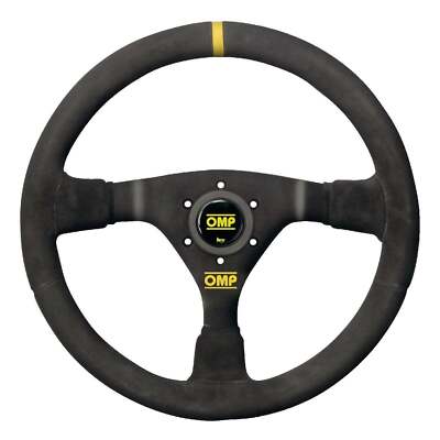 OMP WRC Black Suede Racing Steering Wheel 350mm Diameter with 65mm Dish ...