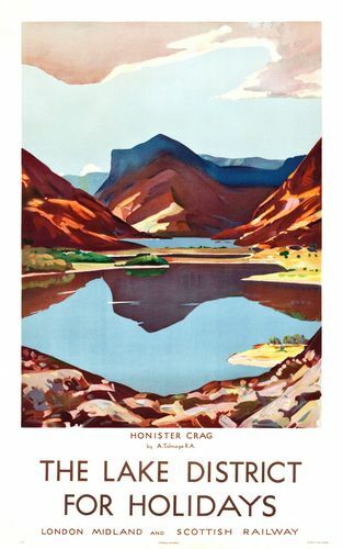 Vintage LMS Honister Crag Lake District Railway Poster Print A3/A4 ...